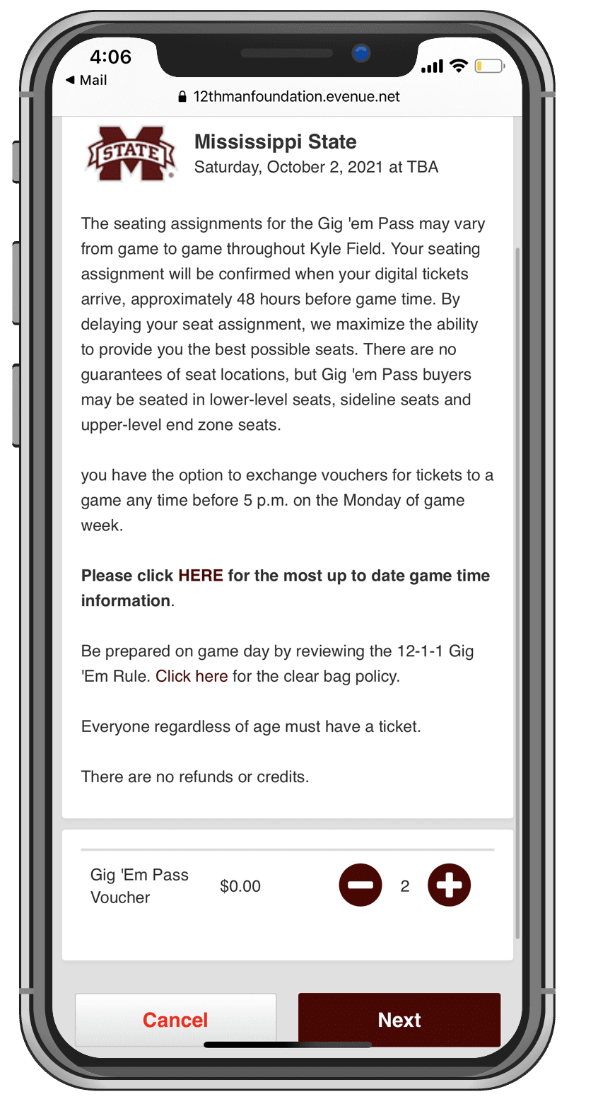 Gig 'em Pass | 12th Man Foundation